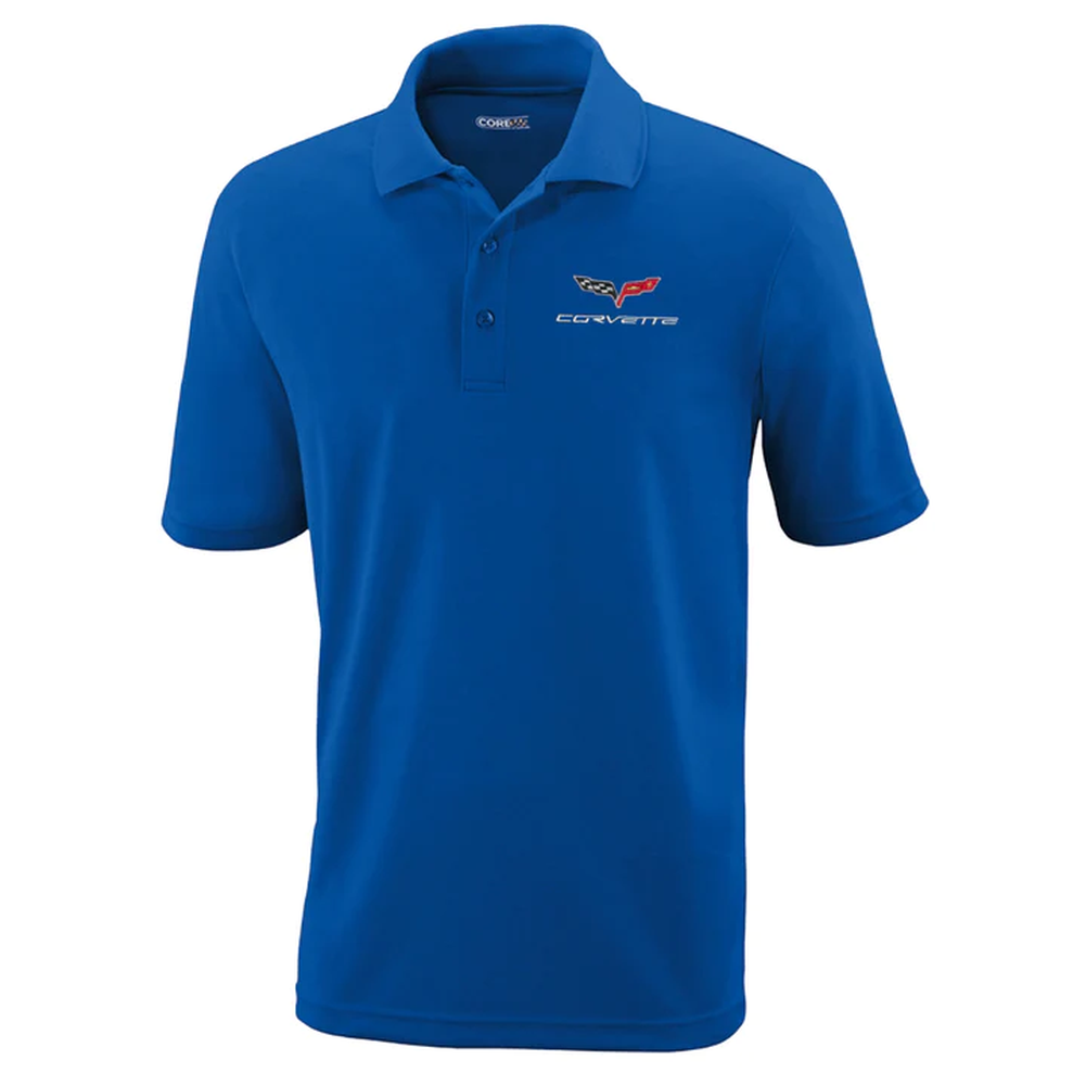 Corvette Polo - C6 Core365 : Royal Blue – WestCoastCorvette.com