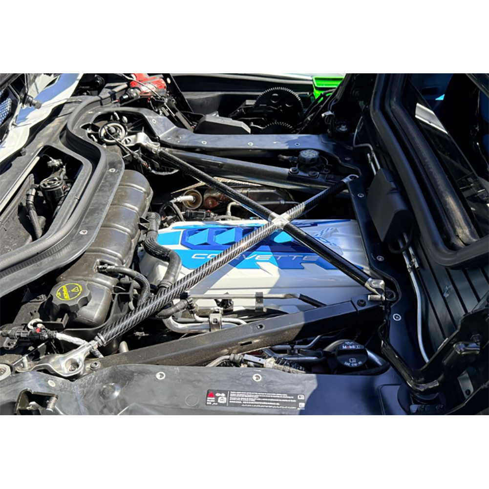 C8 Corvette Hard Top Convertible Chassis Strut X Brace - Carbon Fiber ...