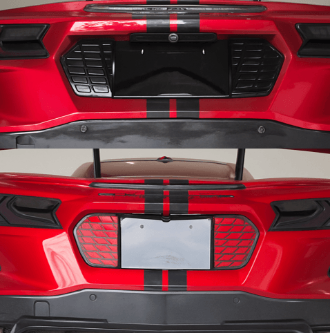 C8 Corvette Full Fill License Plate Frame - Carbon Flash ...